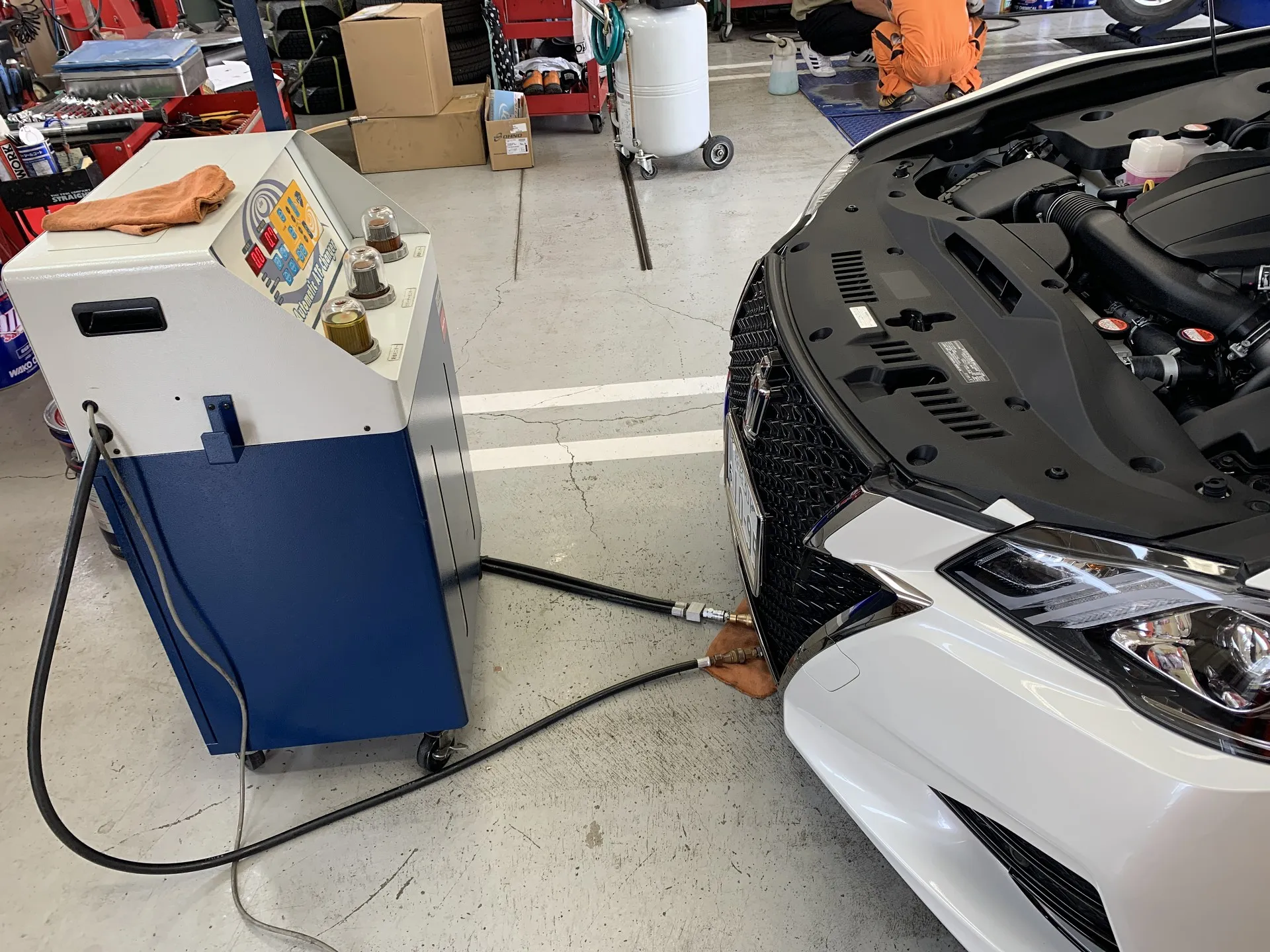 高砂市 クラウン トルコン太郎圧送式 ATF交換 BOOBOO 西脇市 PEEK A BOO