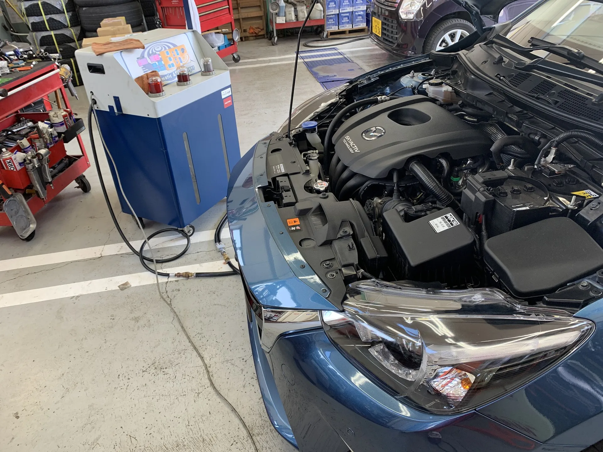 明石市 デミオ トルコン太郎圧送式 ATF交換 BOOBOO 西脇市 PEEK A BOO