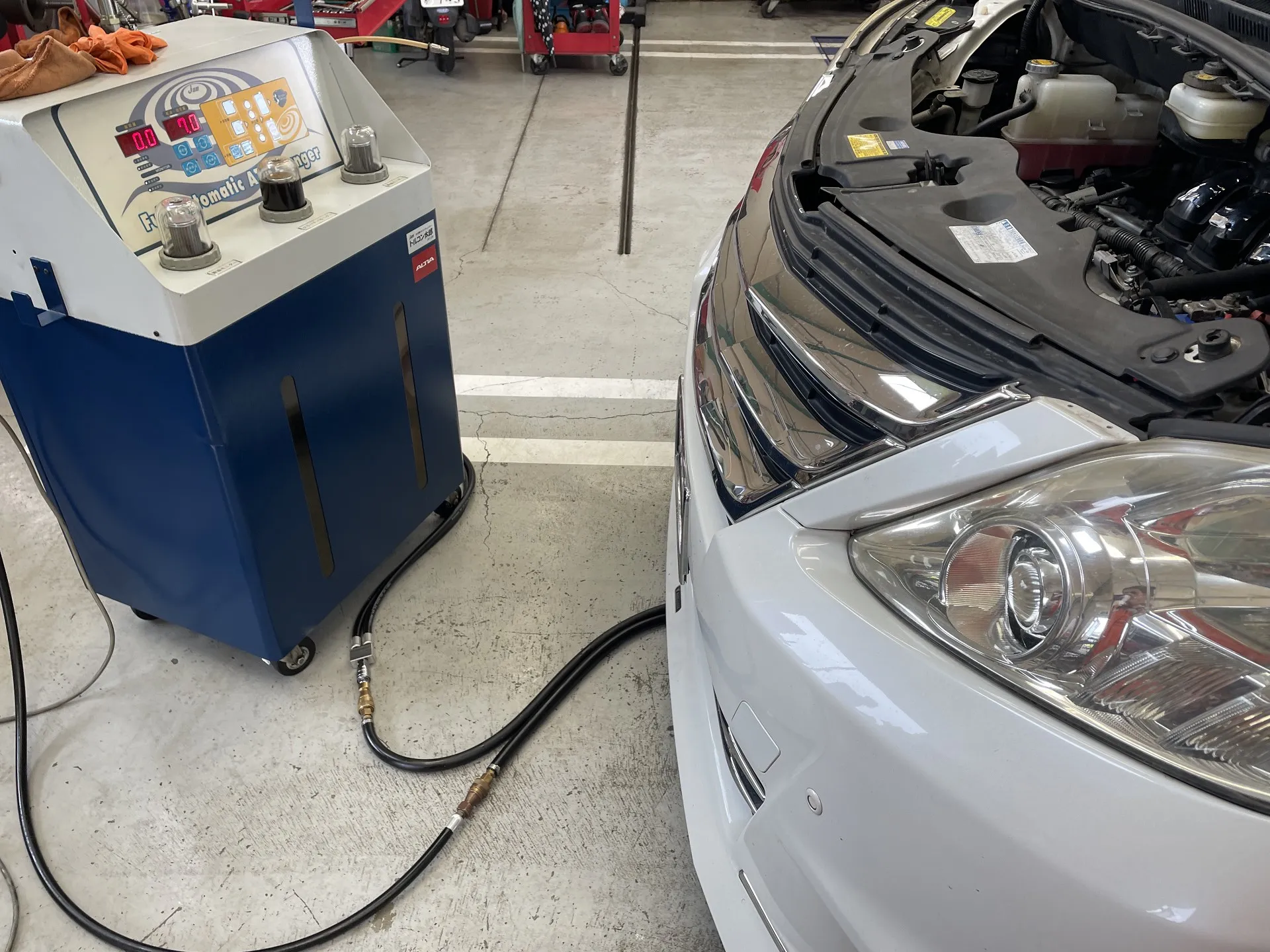 神戸市 アルファード トルコン太郎圧送式 ATF交換 BOOBOO 西脇市 PEEK A BOO