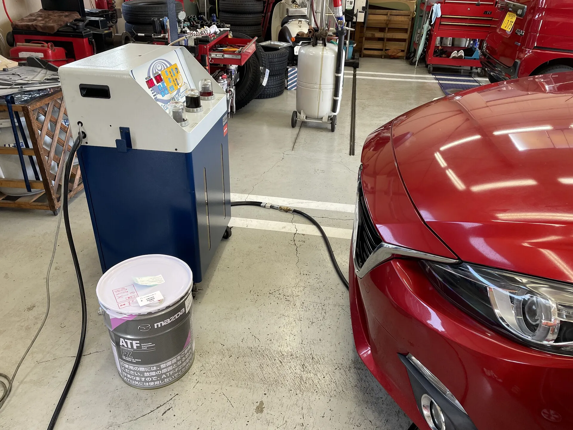 明石市 アクセラ トルコン太郎圧送式 ATF交換 BOOBOO 西脇市 PEEK A BOO